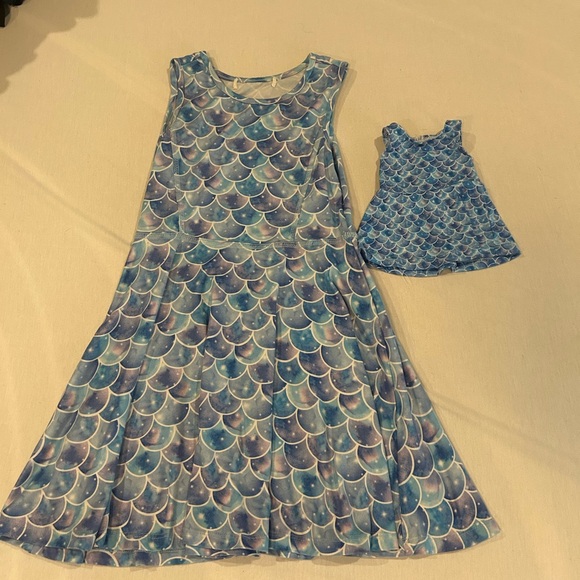 American Girl | Dresses | Blue And Purple Mermaid Scale Dress Set ...